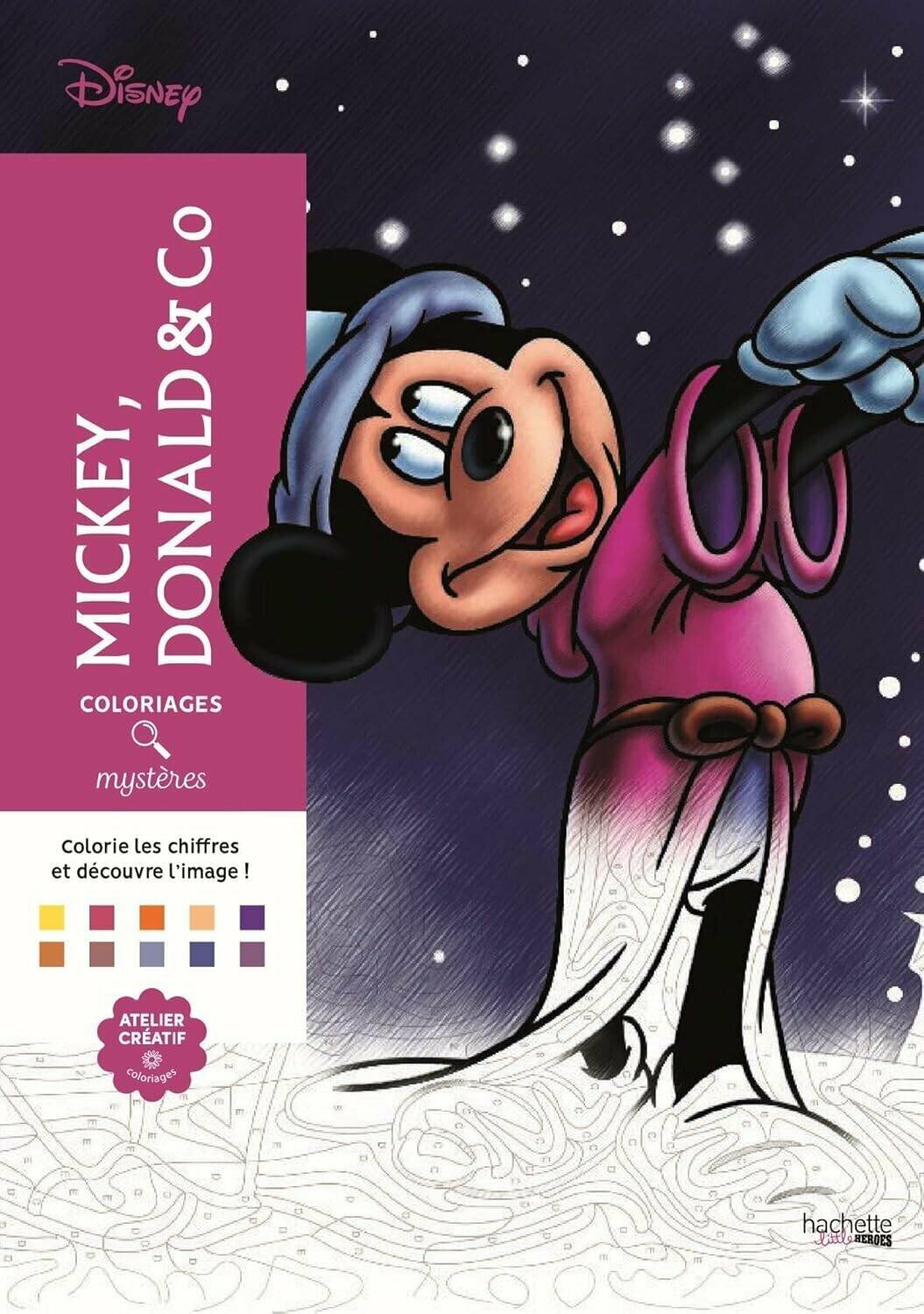Jeremy Mariez. Coloriages mysteres Disney Mickey, Donald & Co Раскраска Волшебный мир Диснея Микки, Дональд и компания /Книги на французском языке
