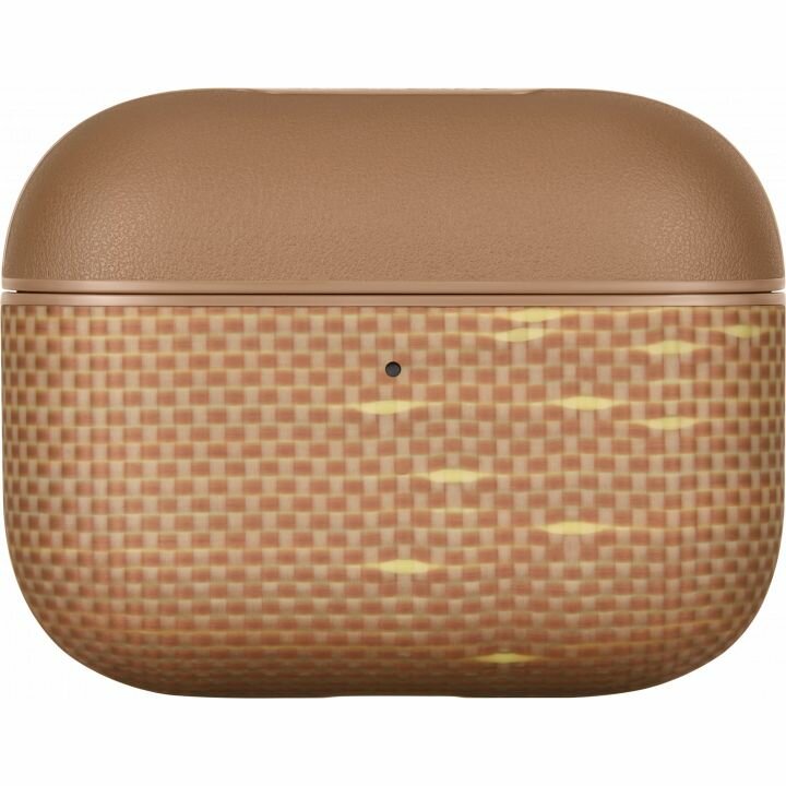 Ультра тонкий чехол Pitaka из арамидного волокна и кожи для AirPods Pro 3, (Golden Glint) Золотой APM2504