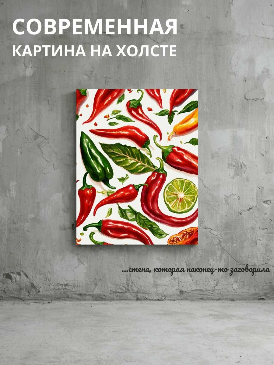 Картина на холсте Фрукты и зелень 30x40 см