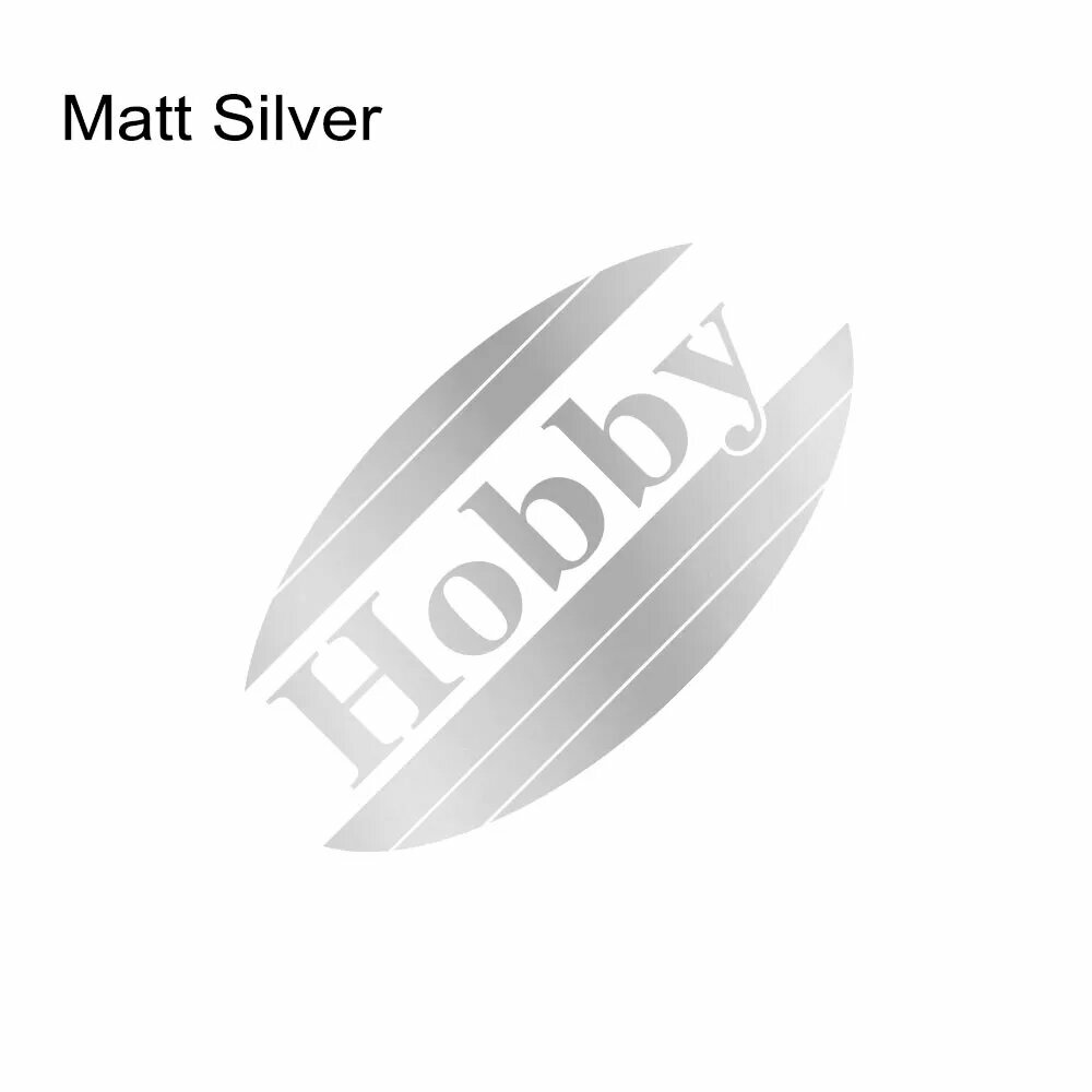 Наклейка "Hobby" Matt Silver 40x22 см