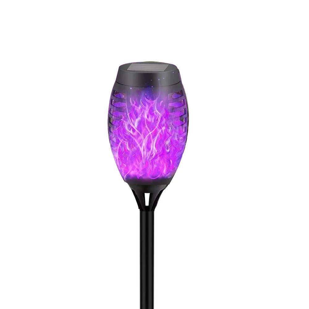 Солнечный светильник-факел на 12 светодиодов Фиолетовый, 1pc Purple