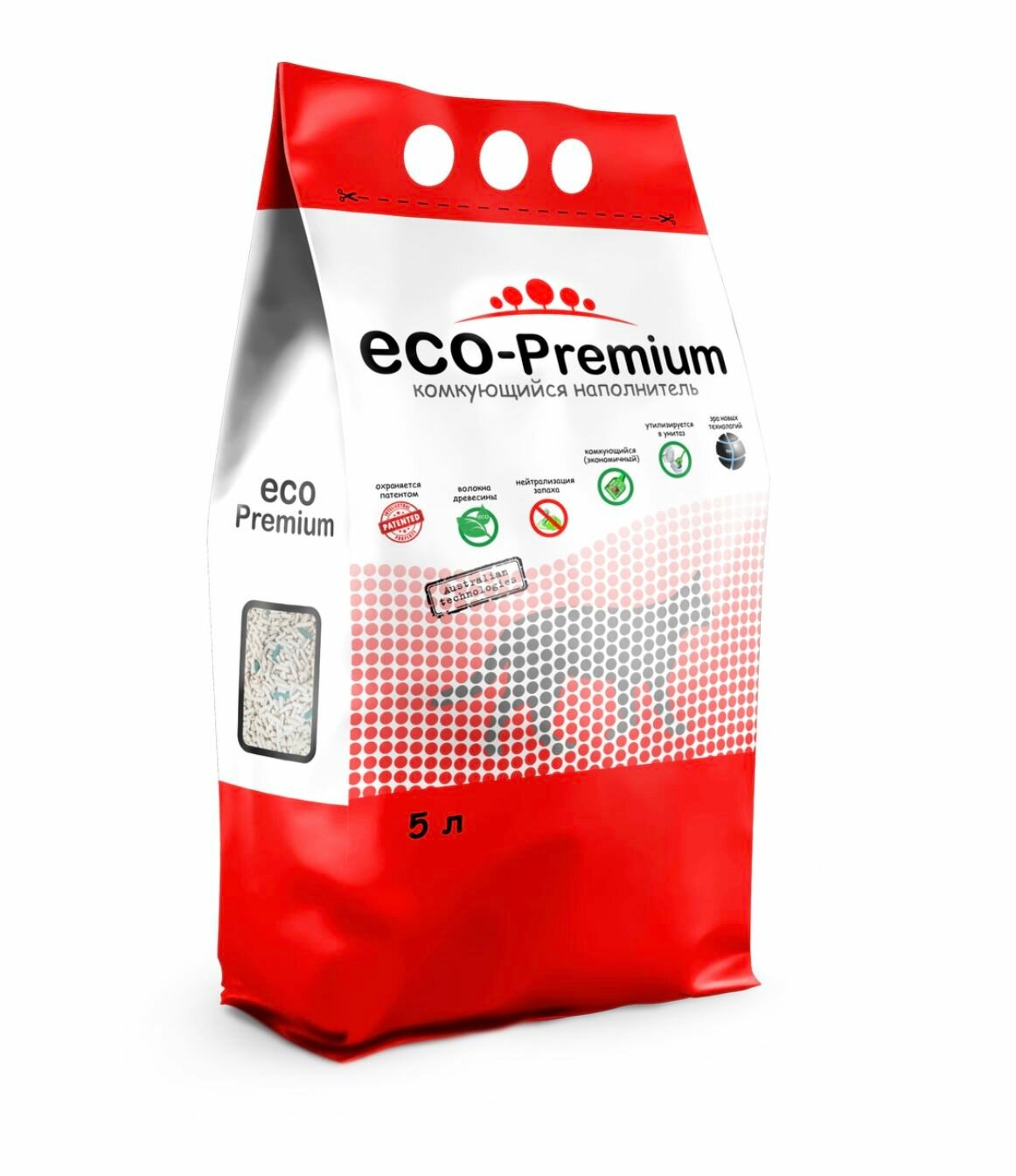 ECO-Premium Наполнитель Древесный Комкующийся Без отдушки 1901г.