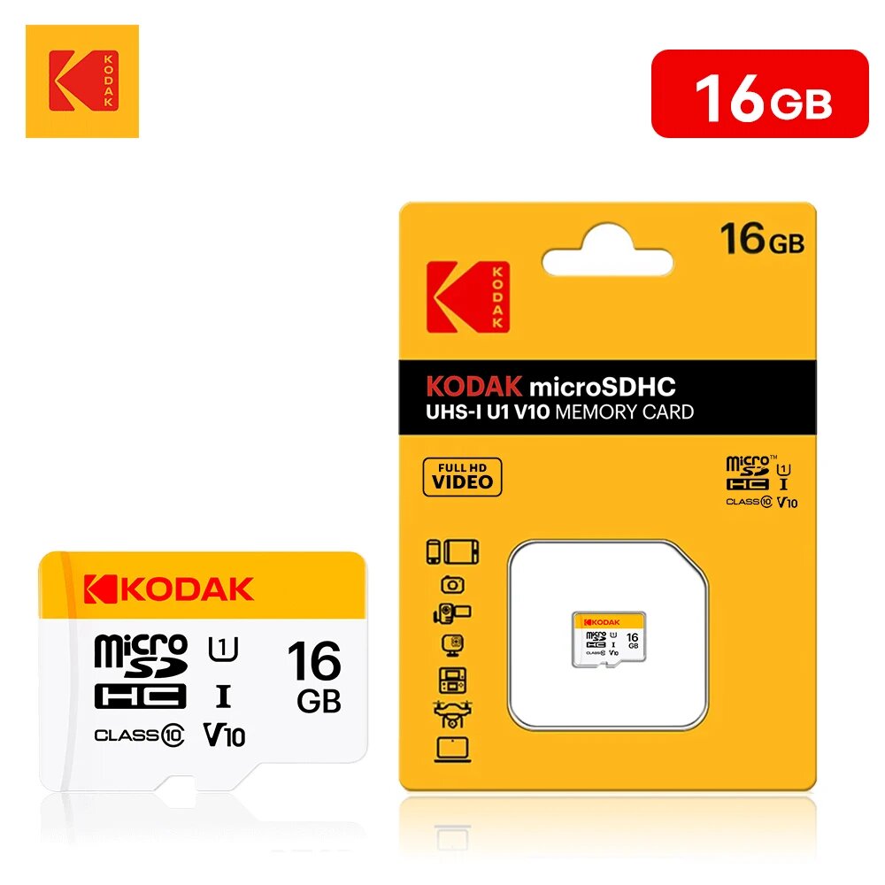 Kodak A1 MicroSDXC карта памяти 32/64/128/256 ГБ 16GB