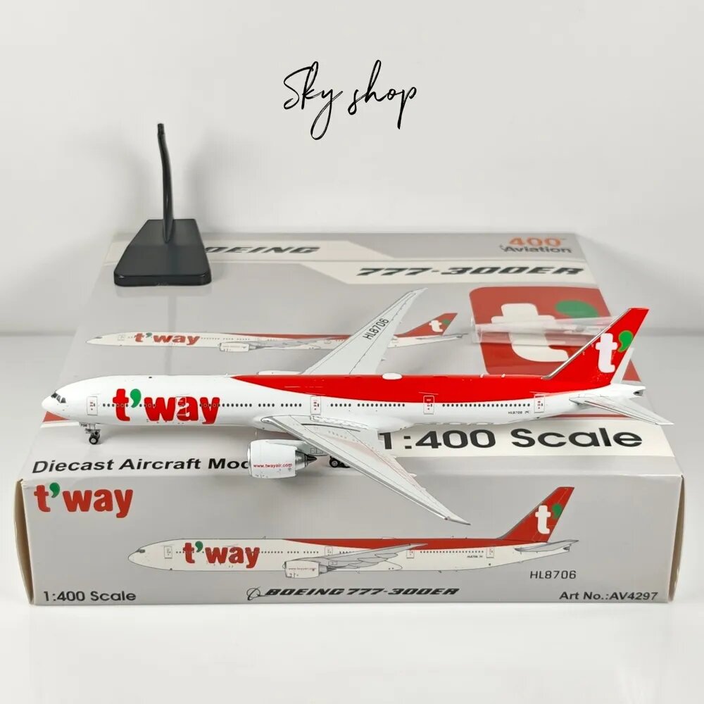 Aviation 1:400 модель самолета металлическая, TWay Air Боинг B777-300ER