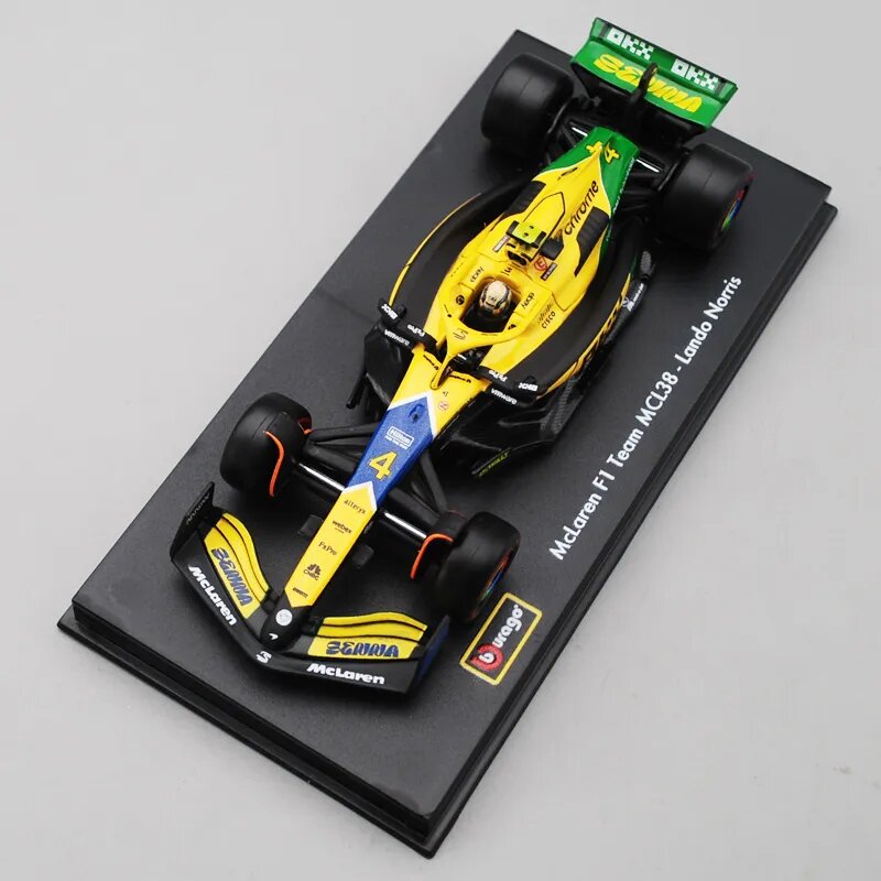 Машинка Bburago 1:43 Формула 1 Модель McLaren MCL38 Lando Norris Версия Для Монако