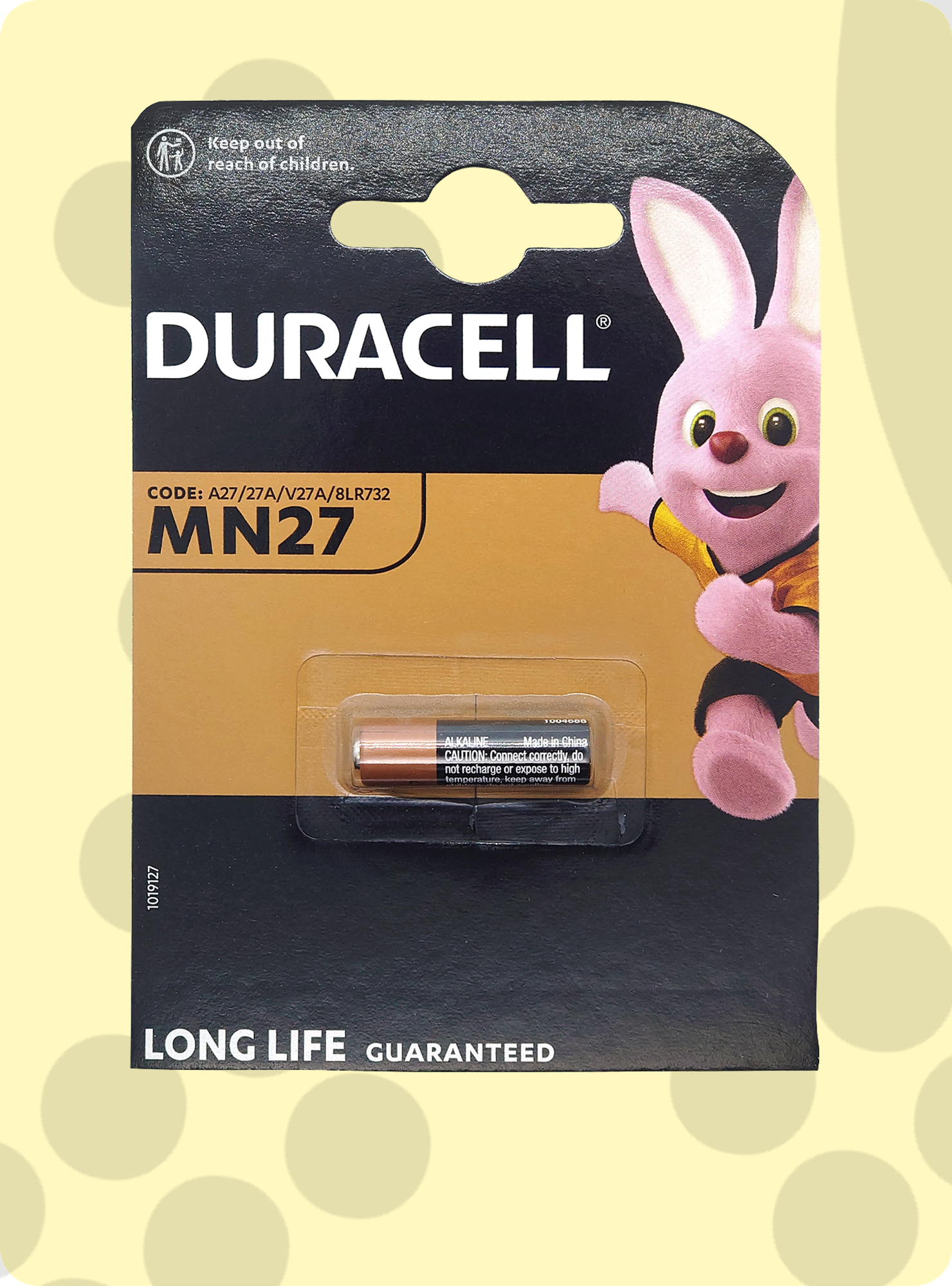Duracell MN27 (A27/8LR732) 12 Вольт, Щелочная (Алкалиновая) Батарейка - 1 шт.