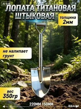 Лопата посадочная, туристическая 15 см