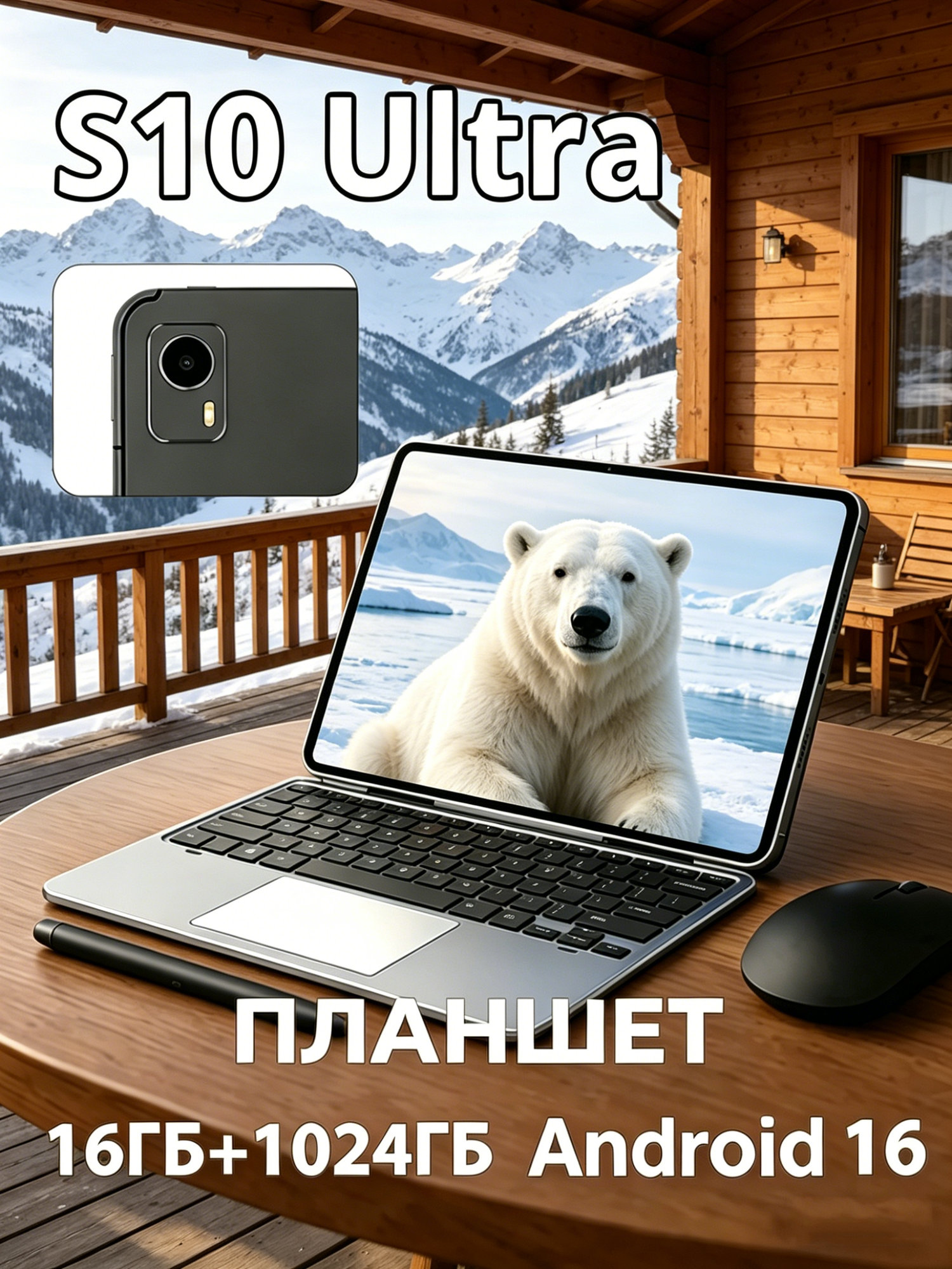 Бесплатная клавиатура. Планшет Galaxy S10 Ultra на Android, 16 ГБ/1024 ГБ, Wi-Fi, Bluetooth, 13,2 дюйма, 11600 мАч.