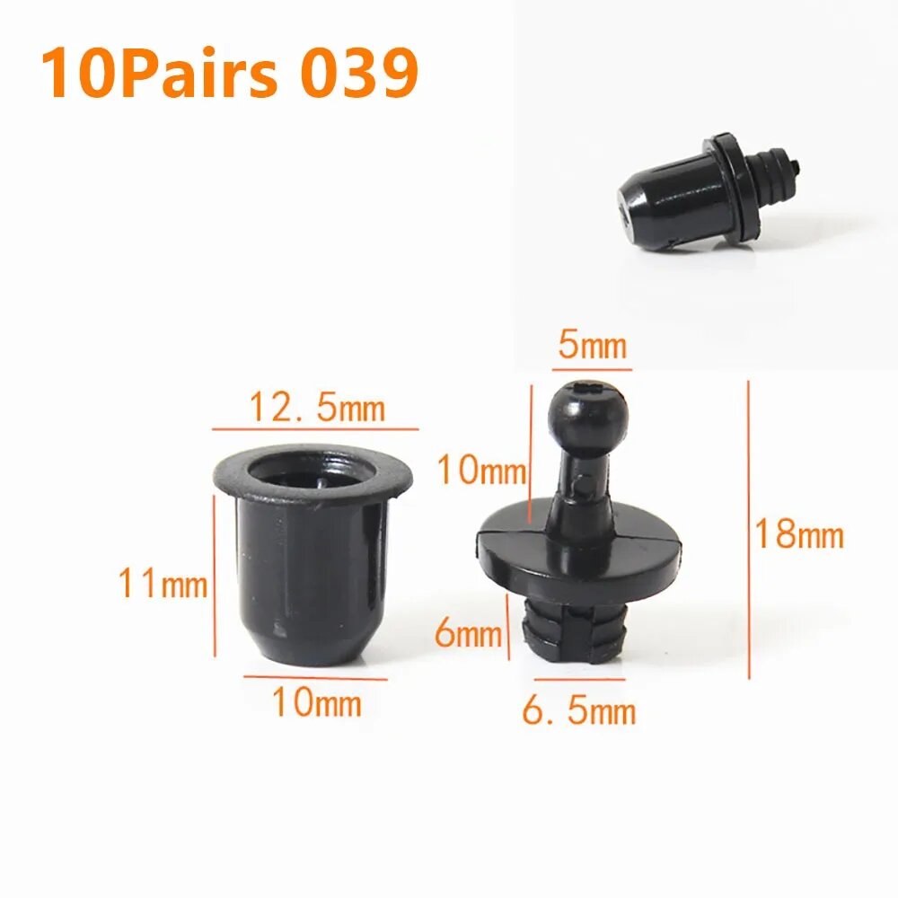 Пластиковые фиксаторы для решеток 10Pairs 039, 10 пар