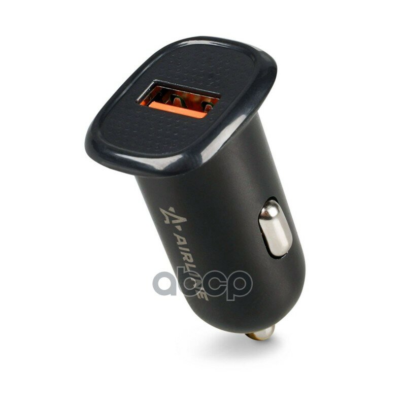 Адаптер автомобильный компактный 1xUSB QC 3.0, 12/24В AIRLINE арт. AEAK018
