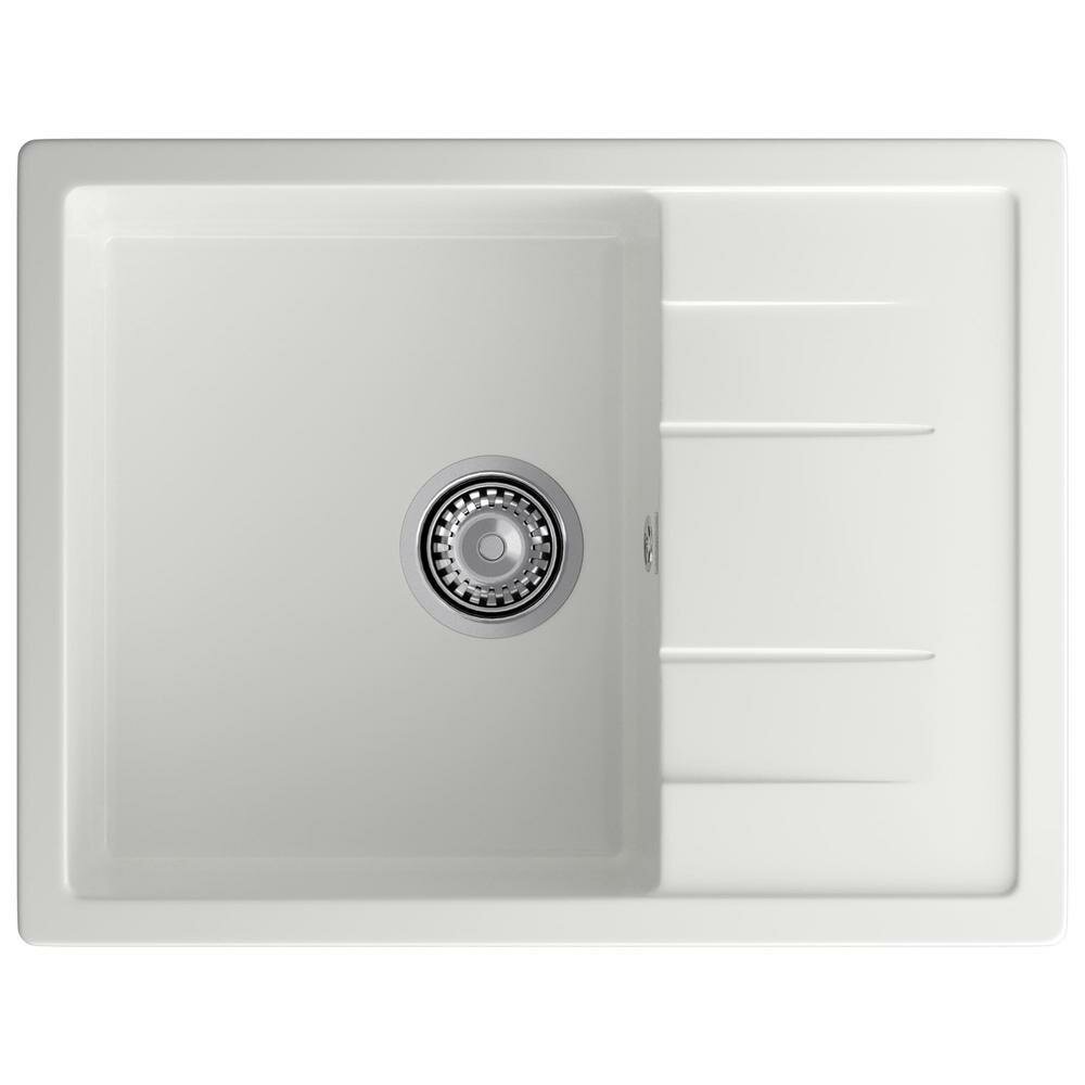 Мойка для кухни GranFest Quadro 65х50 Q-650L иней, 1 чаша, искусственный мрамор