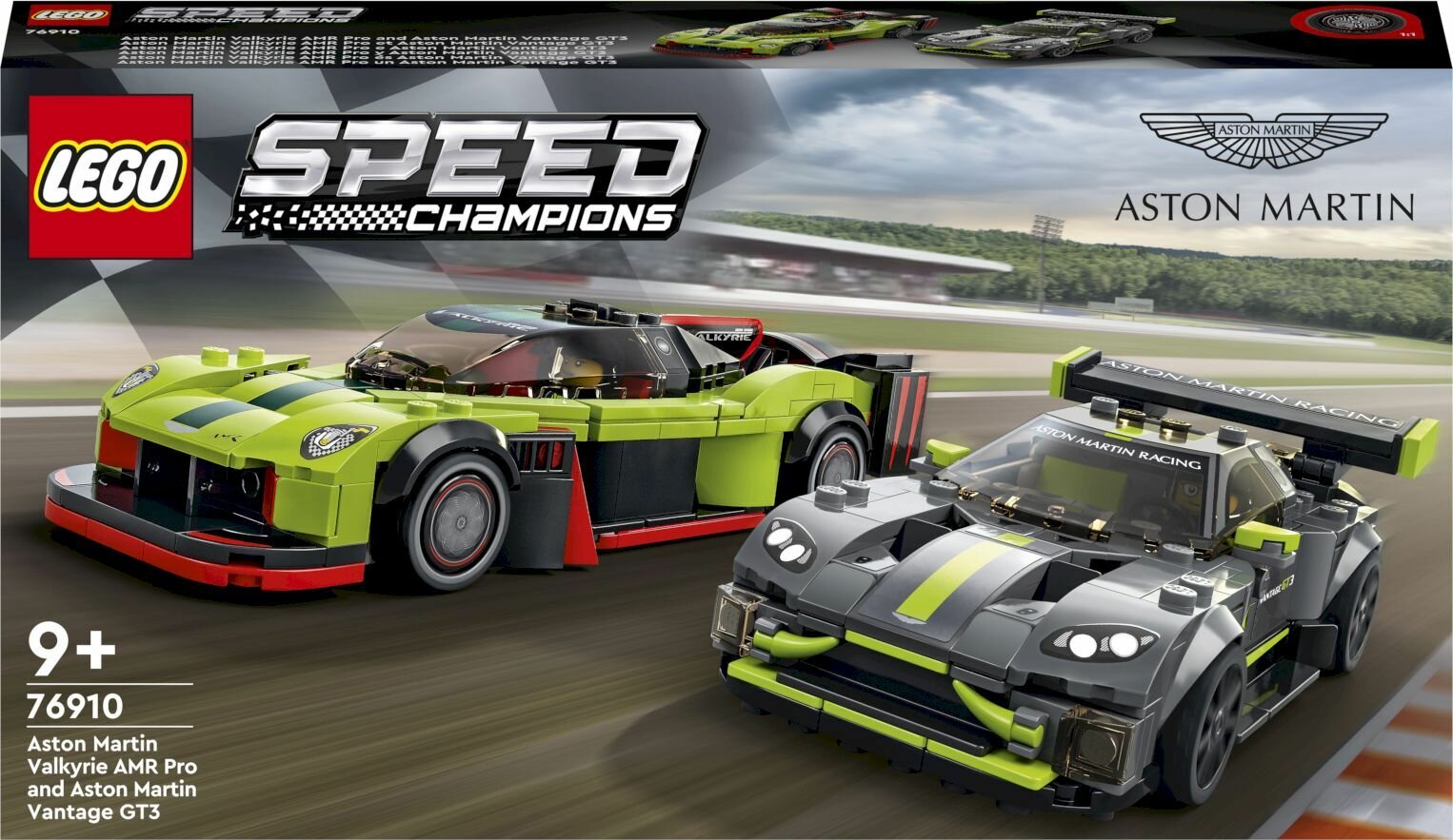 Конструктор LEGO Speed Champions Aston Martin Valkyrie AMR Pro и Aston Martin Vantage GT3 76910