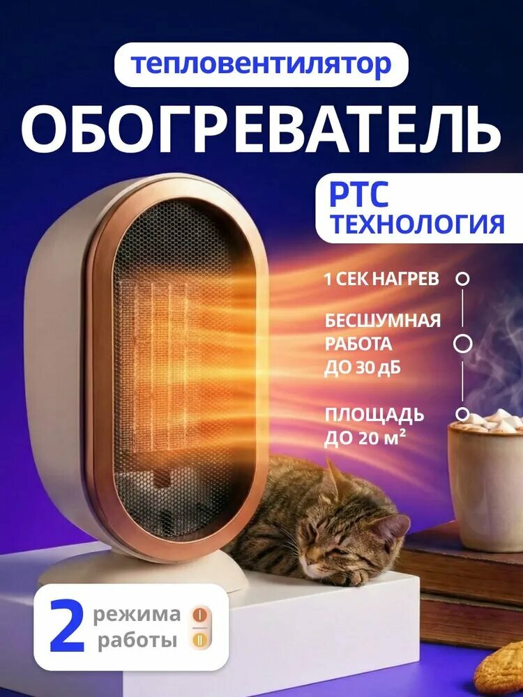 Обогреватель для дома портативный, тепловентилятор напольный, электрический