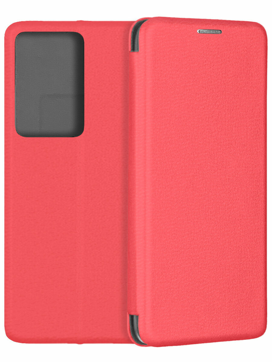 Чехол для Realme C75 красный / книжка, подставка, отделение для карт