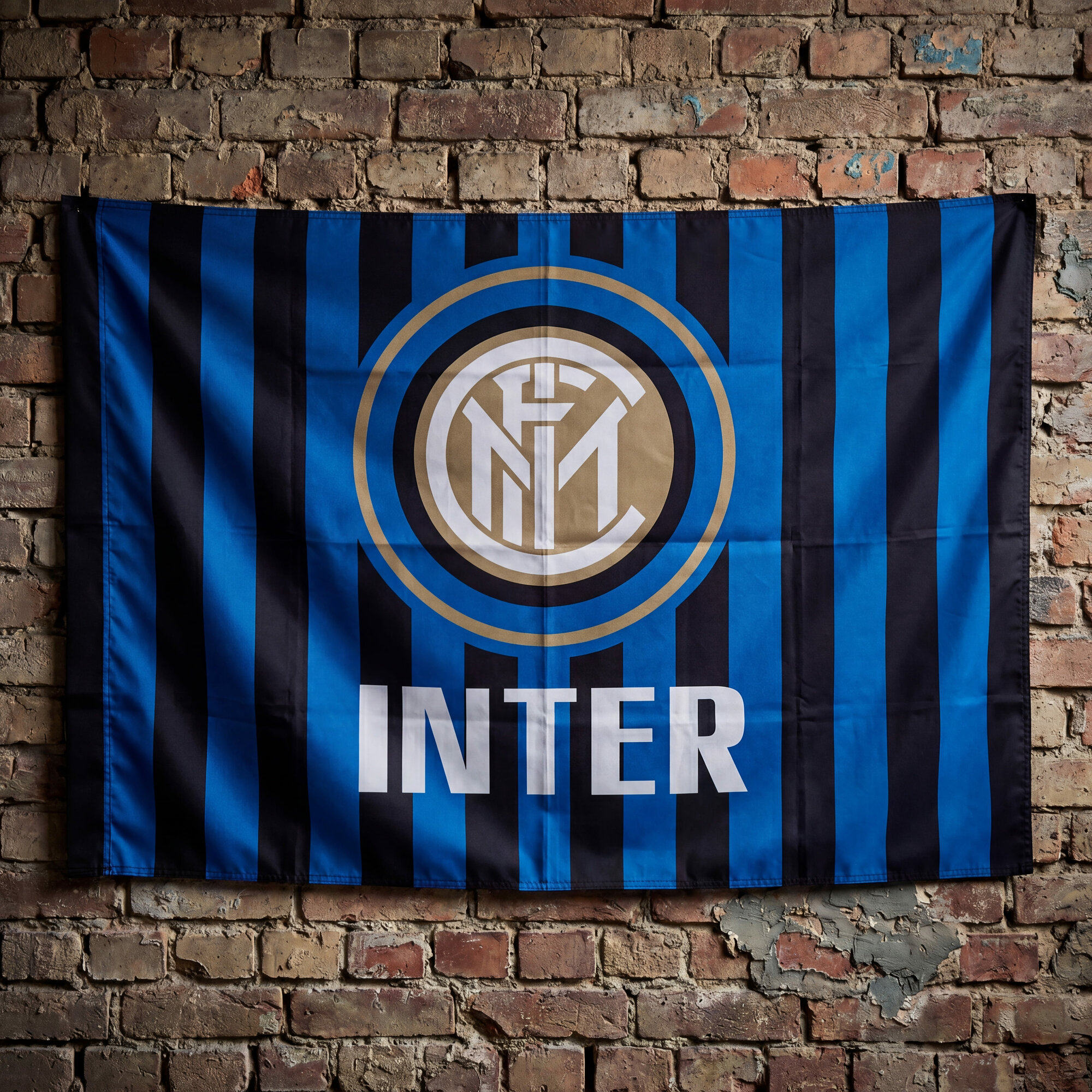 Флаг Футбольный клуб Inter, атрибутика для болельщиков Интер Милан