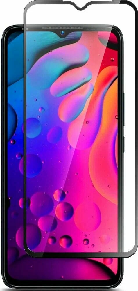 Защитное стекло BoraSCO для Infinix Smart 6 HD Черная рамка