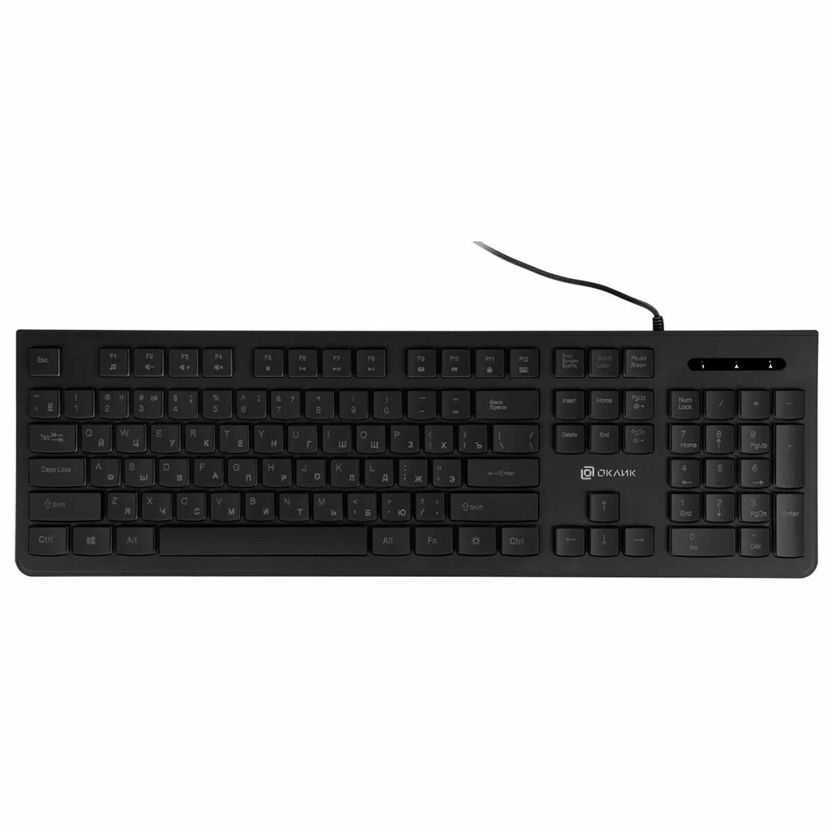 Клавиатура проводная Oklick 440ML, USB, Черный 1196537