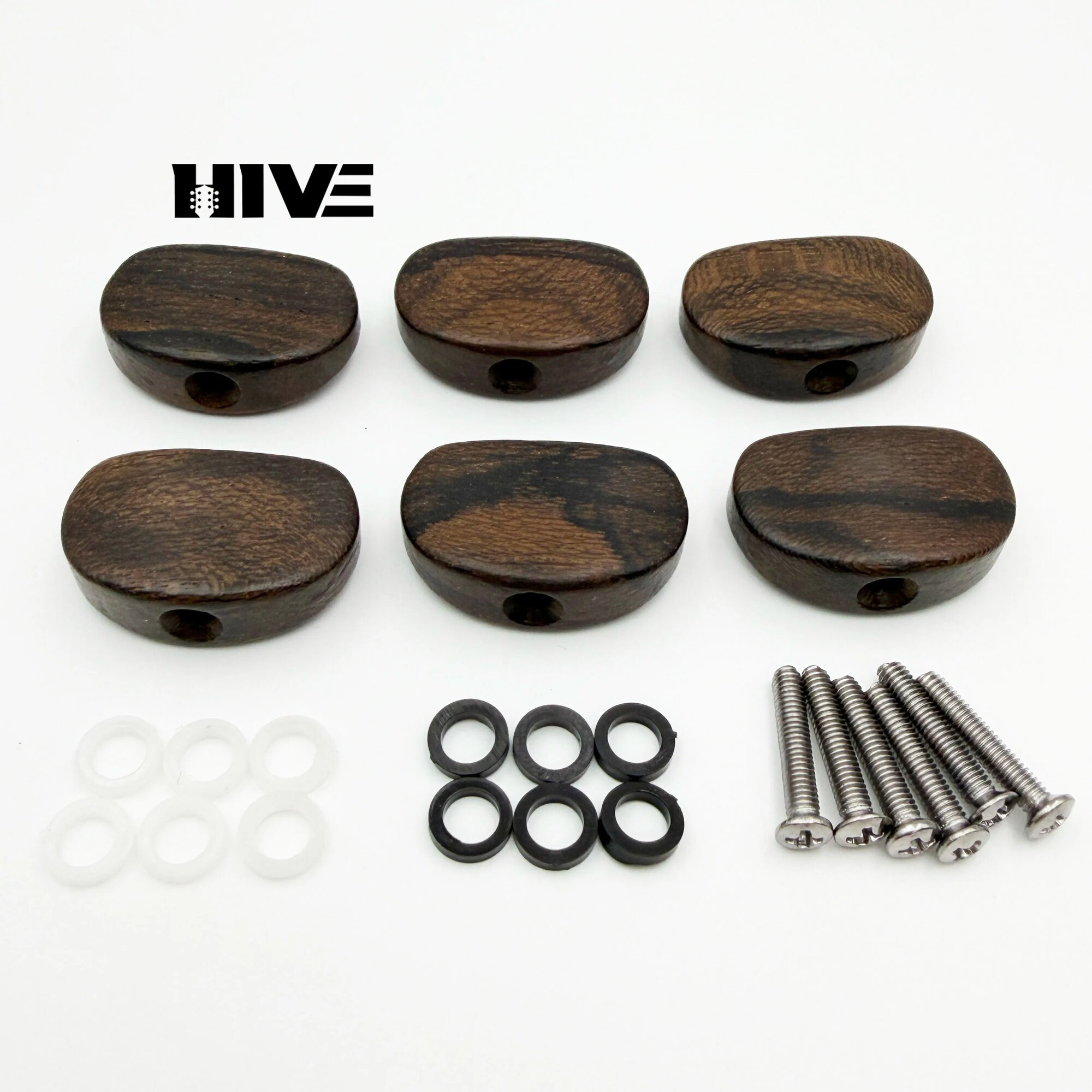 Ручки для гитарных колков Hive Black Persimmon Wood