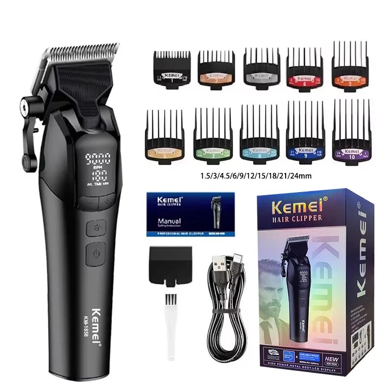 Электрический триммер для волос Kemei KM-1858 1858-with box
