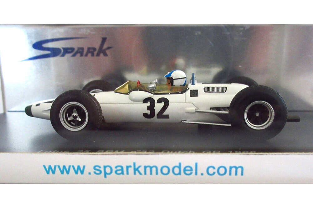 Модель коллекционная SPARK Lotus 25 brm dutch gp 1966 m.spence #32