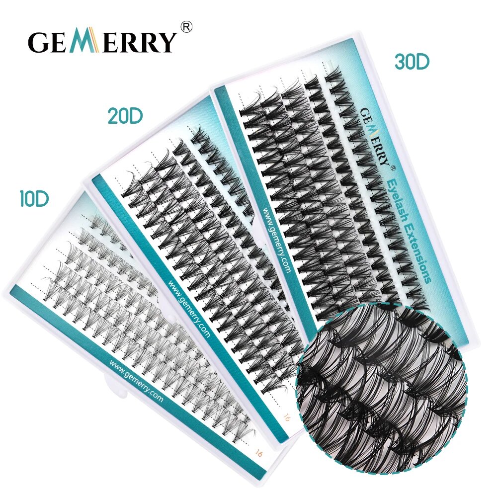 Gemerry ресницы 30D, изгиб D, цвет 5 row