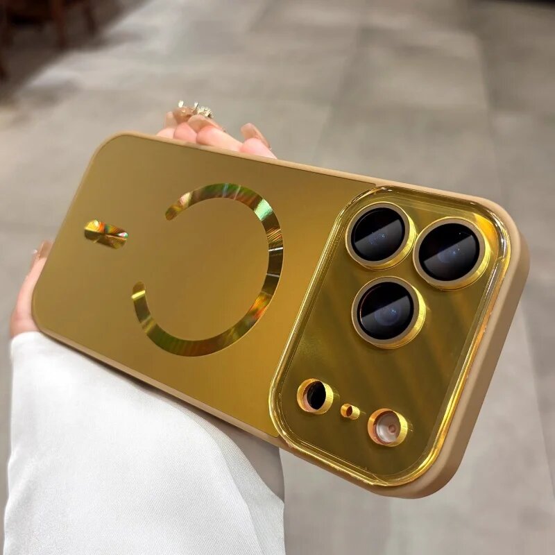 Желтый чехол для iPhone 16 Pro, Gold