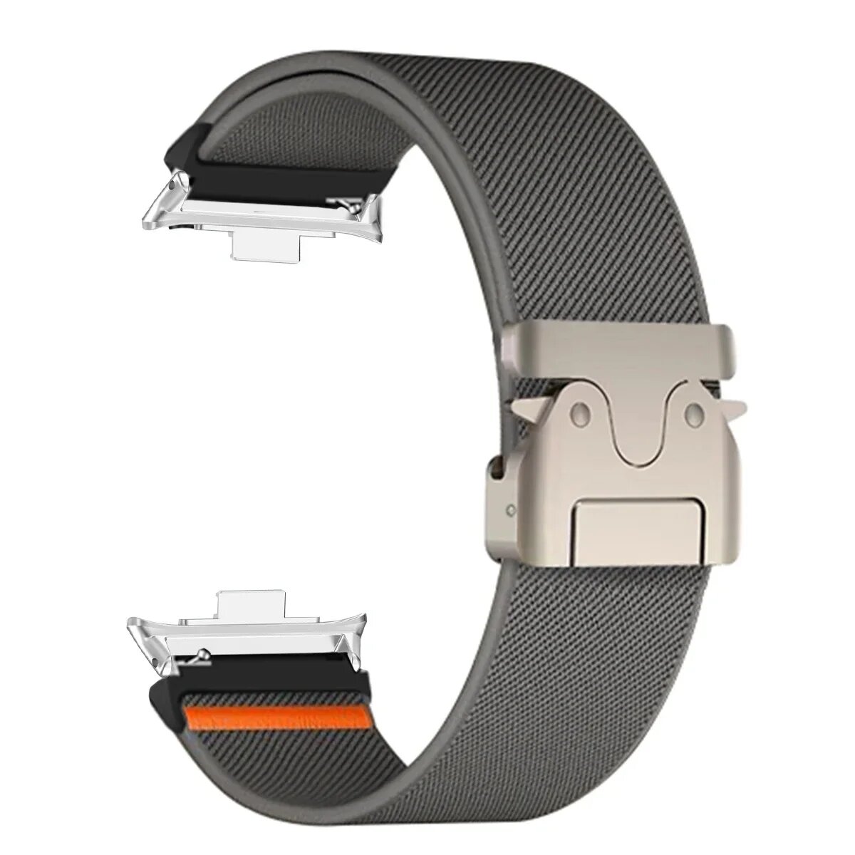 Эластичный нейлоновый ремешок для Redmi Watch 4, Xiaomi Miband Серый, style 1-DHS, For Redmi Watch 4