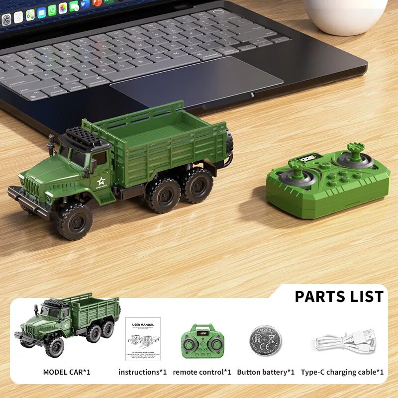 Радиоуправляемая военная машина LKCOMO 1:64 HJ2025-8D green