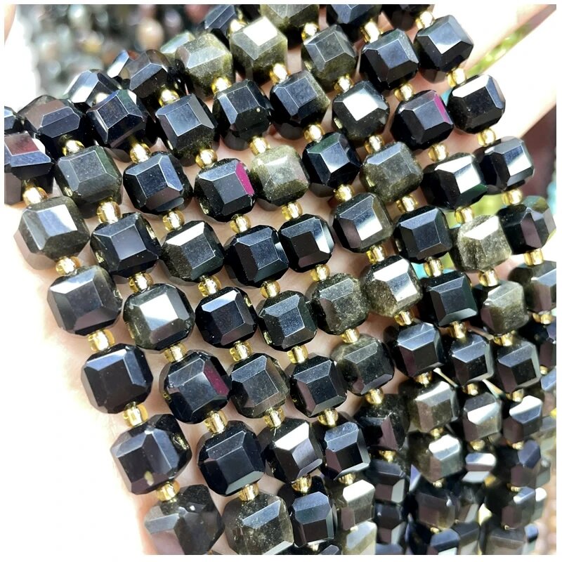 Натуральные бусины тигровый глаз и агат 8мм 8MM 35PCS, 6 Obsidian