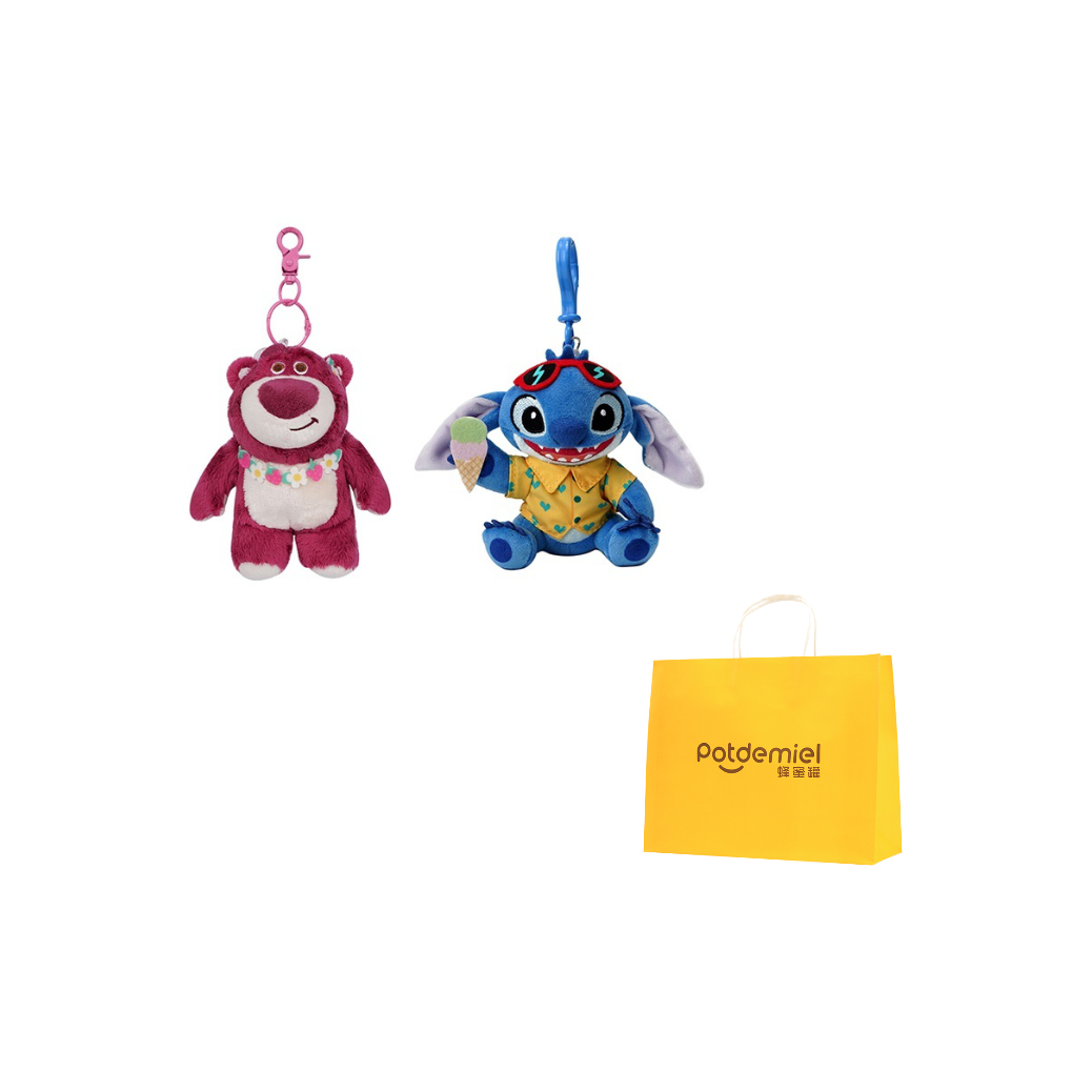 POTDEMIEL X Disney Лотсо Q Милый стиль Сопровождающая кукла Плюшевый украшение H8cm 12cm