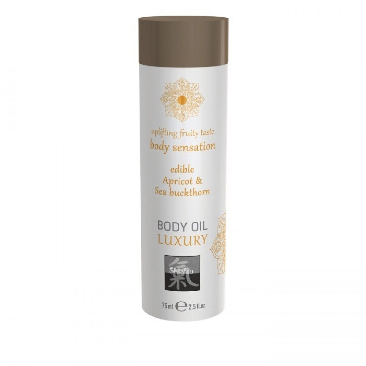 Съедобное массажное масло для тела Body Oil LUXURY Абрикос & Облепиха (75 мл)