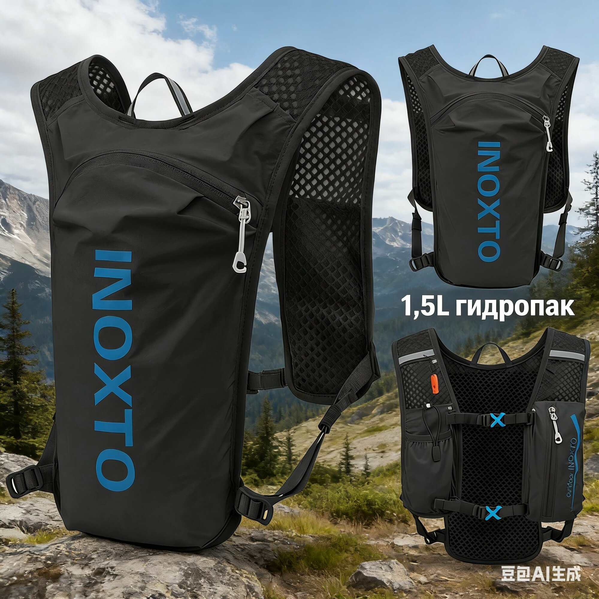 Рюкзак подходит для занятий на открытом воздухе, таких как велоспорт, мотоциклизм, пеший туризм, кемпинг и альпинизм.