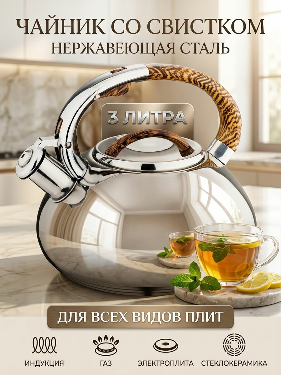 Чайник со свистком MH-15677 3л
