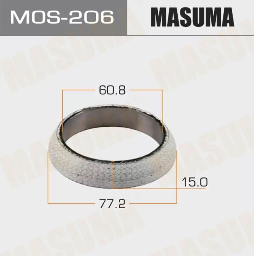 MASUMA MOS-206 Кольцо уплотнительное 60.8 на 77.2