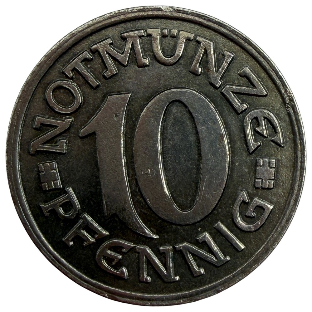 Германия, Веймарская республика, Аахен 10 пфеннигов 1920 г. (Notmunze) (Лот №2)