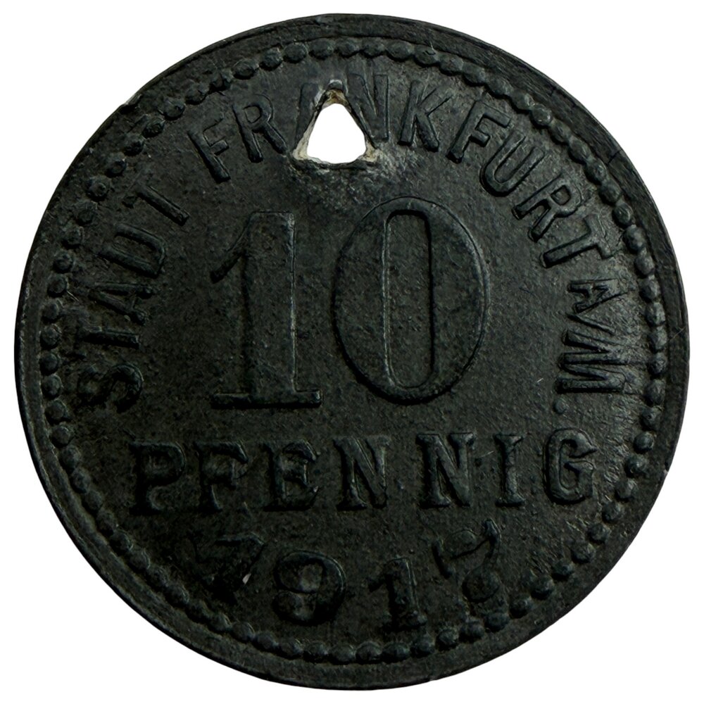 Германия, Германская империя, Франкфурт-на-Майне 10 пфеннигов 1917 г. (Лот №2)