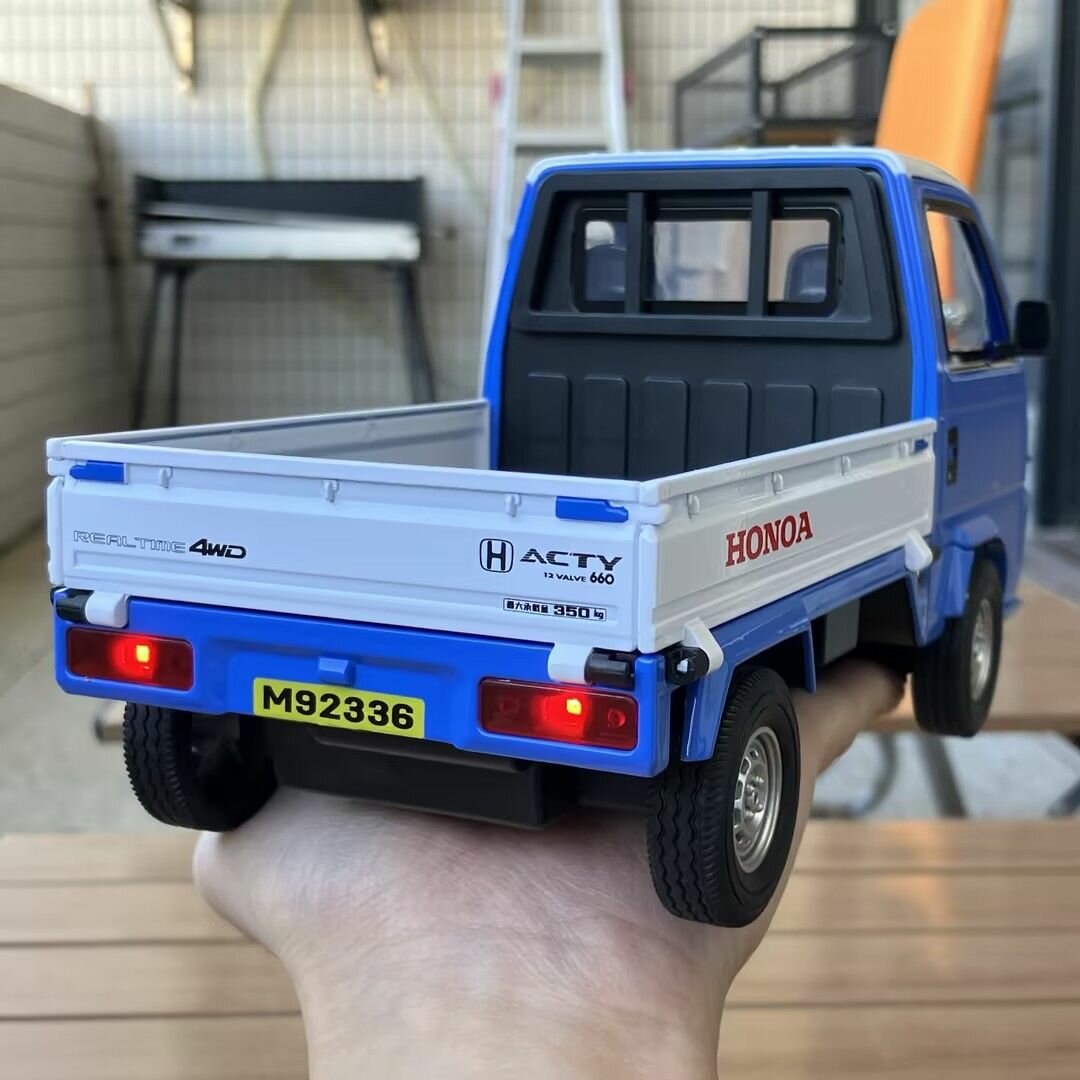 1:18 Honda ACTY 4WD Attack pickup truck, Детские игрушки для автомобилей, Со звуком и светом, Модель из литого под давлением металла, Коллекционные предметы
