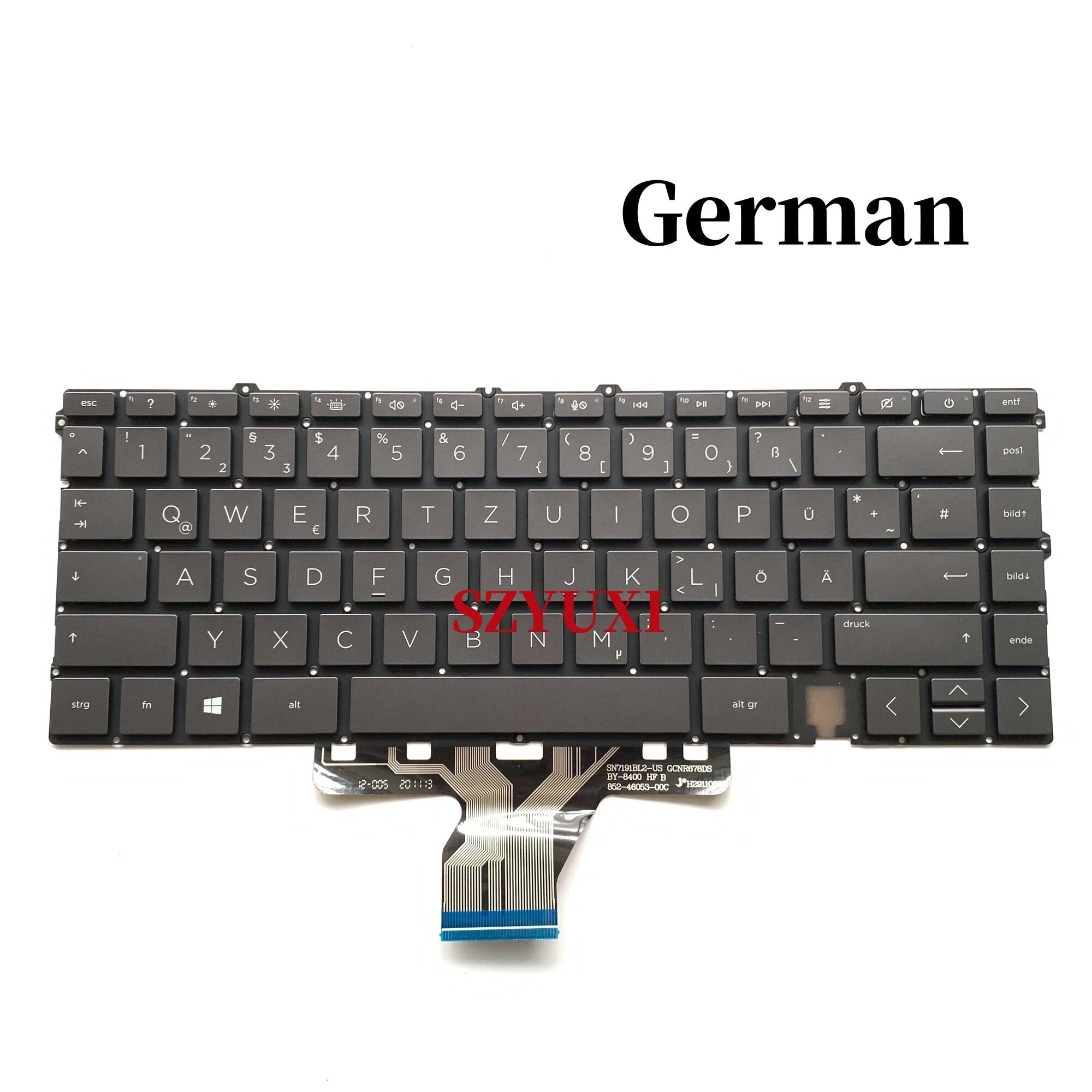 Клавиатура German для HP ENVY X360 13-AY 13-BA 13-BD, GR