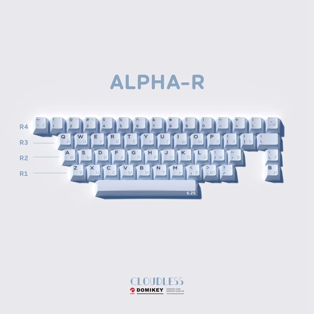 Механическая клавиатура Domikey Cloudless Cless RU Alpha x1