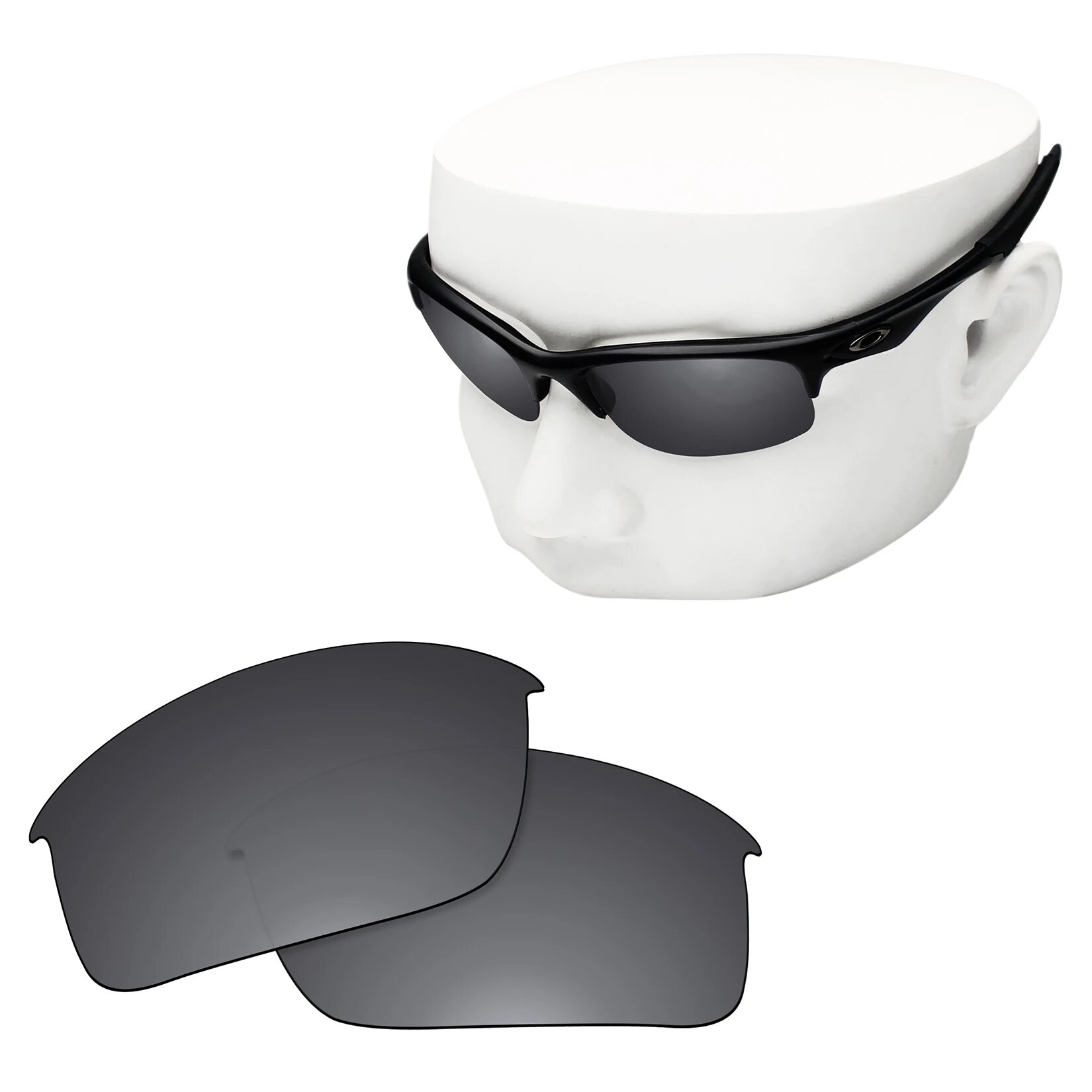 Поляризованные линзы OOWLIT для Oakley Bottle Rocket Black Chrome, Белый