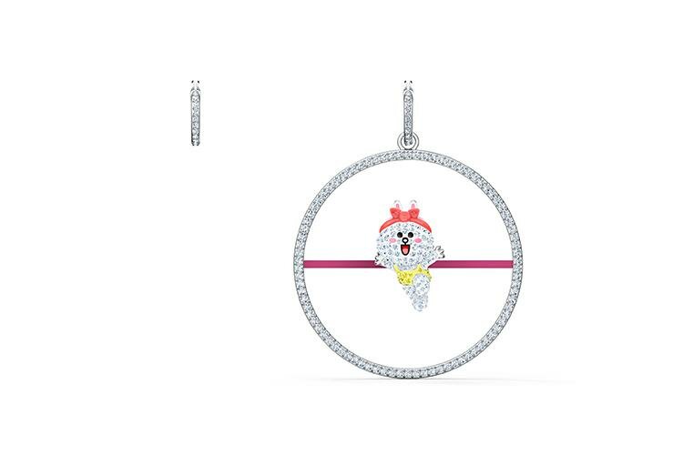 Серьги пусеты, кристаллы Swarovski