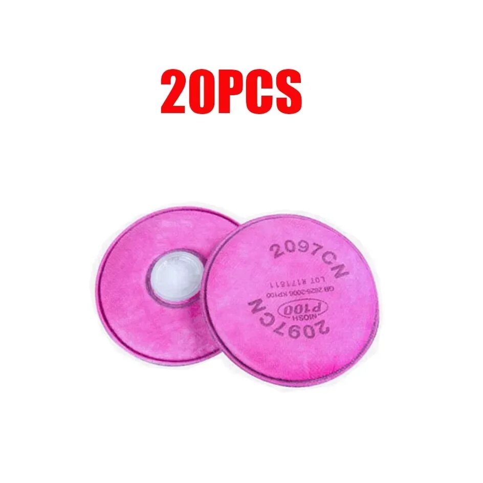 Фильтр для масок 2091 2097 P100 для 3М 6200 7502 6800 2097-20PCS(10pairs)
