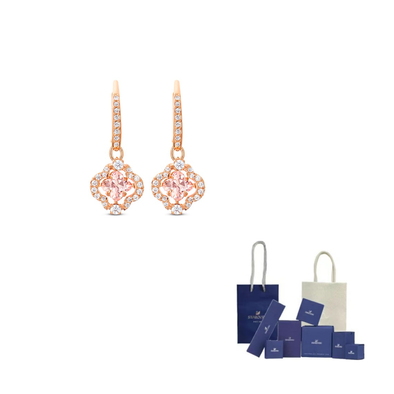 Серьги пусеты, кристаллы Swarovski