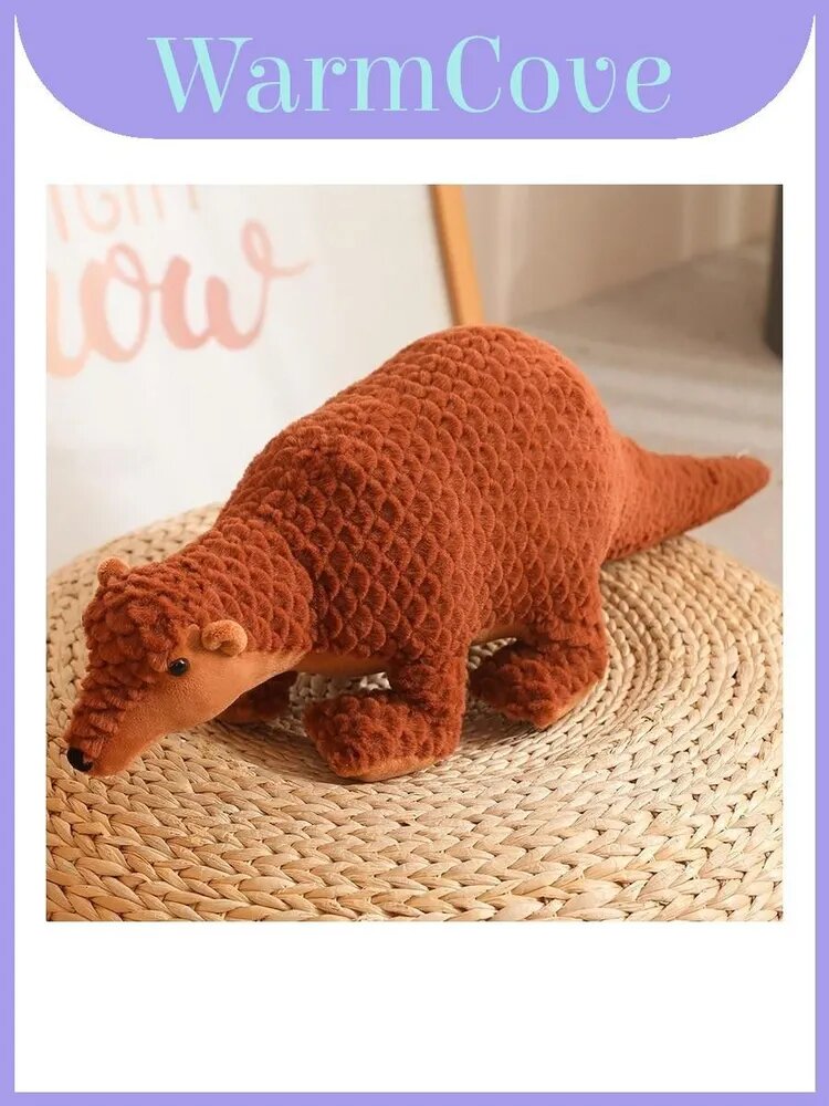 Игрушка плюшевая pangolin, 70 см, коричневый, мягкий наполнитель из pp хлопка, для детей