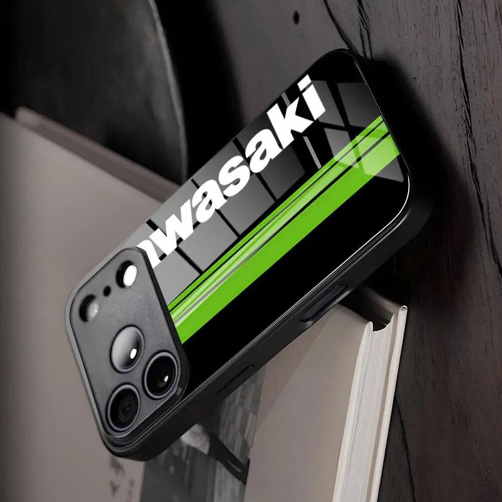 Чехол для телефона с дизайном мотоцикла Kawasaki, прямая продажа, стекло Black5, Samsung s24ultra