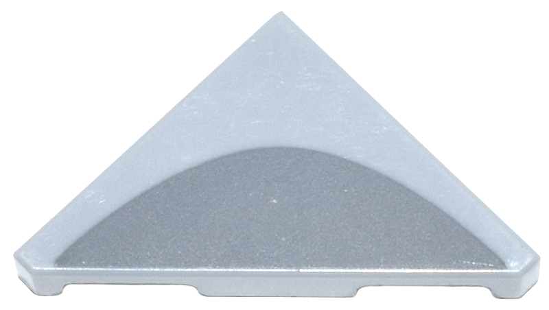Tile, Modified 2 x 2 Triangular with Dark Bluish Gray Curve Pattern, 35787pb006 Light Bluish Gray U