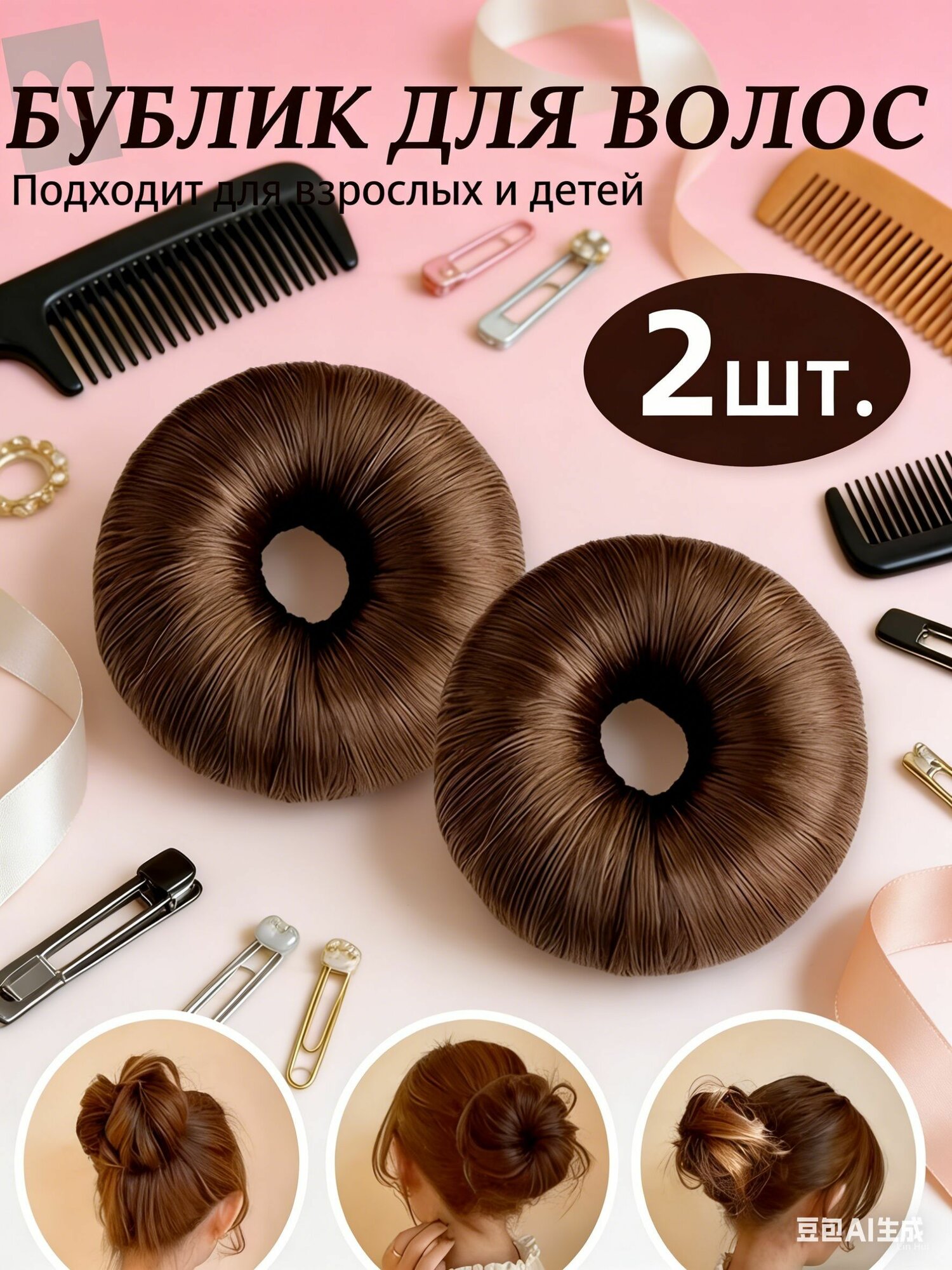 Бублик для волос 2 шт.