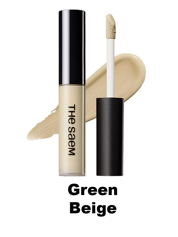 The Saem Консилер для маскировки недостатков кожи 6,5 г Cover Perfection Tip Concealer SPF28 РА, оттенок Green Beige