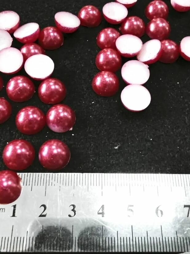 Полубусины красный 12мм, 20гр 45шт