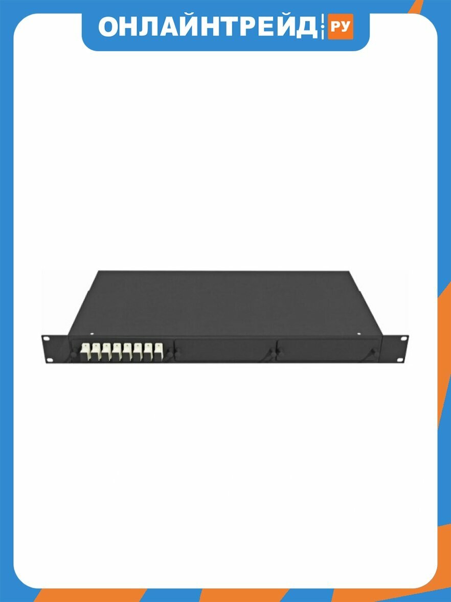 Кросс оптический стоечный Toplan 19", 8 SC/UPC адаптеров, многомодовый (50/125), 1U, черный, укомплектованный, .